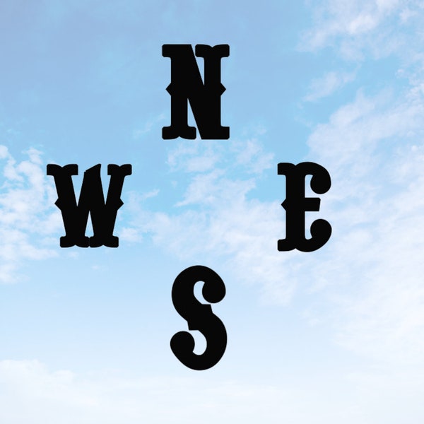 North South East West Metal Sign - Etsy