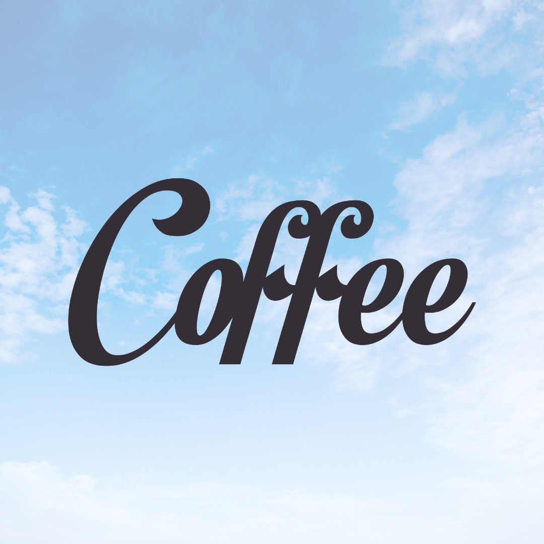 Large Coffee Decor, Metal Coffee Shop Sign, Coffee Decor, Breakfast ...