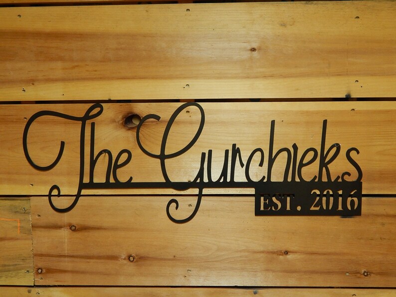 Large Name Sign Established Wedding Date Wedding Gift | Etsy