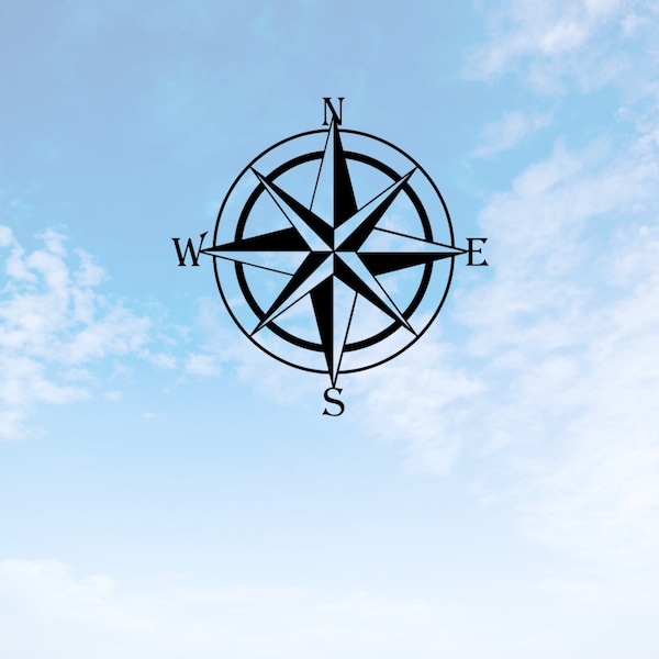 Large Metal Outdoor Compass Wall Art - Etsy