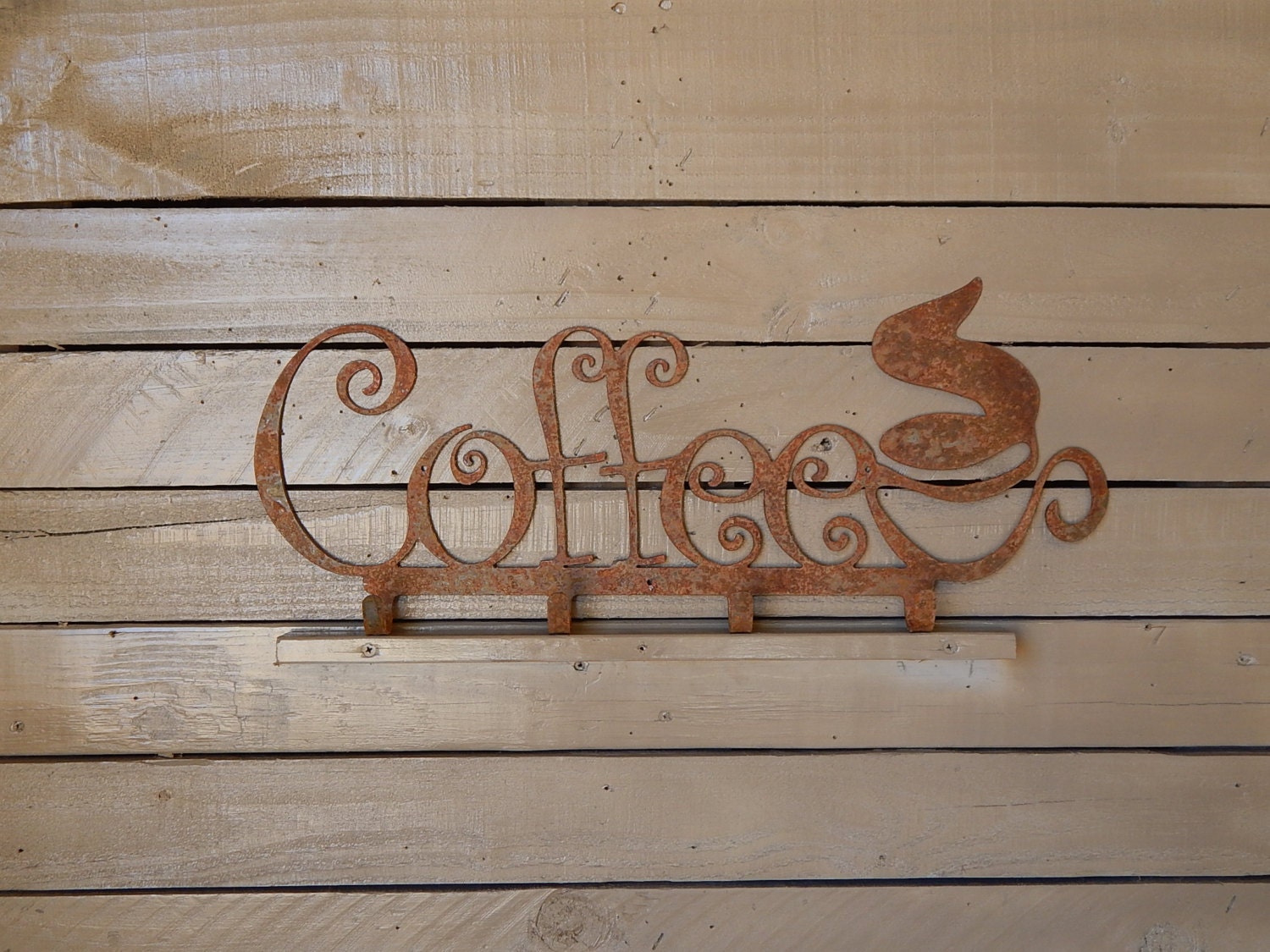 Coffee Sign With Cup and Hooks Coffee Shop Sign Coffee Mug - Etsy