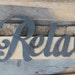 Relax Metal Sign Metal Art Bathroom Decor Outdoor Wall Art - Etsy