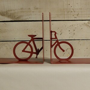 Bicycle Bookends Sports Decor Cyclist Metal Art Book Ends - Etsy