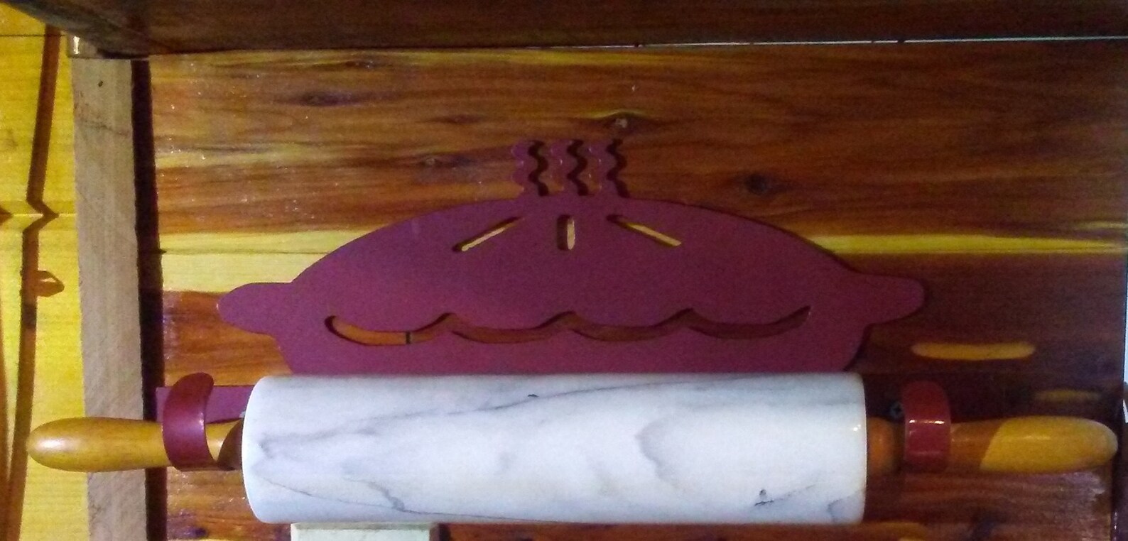 Wall Mounted Rolling Pin Holder Kitchen Hooks Kitchen Decor | Etsy