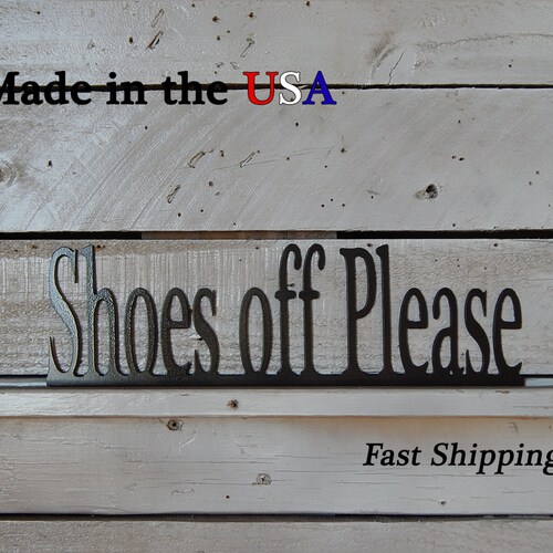 Please Take Your Shoes off Hanging Sign Front Door Sign - Etsy