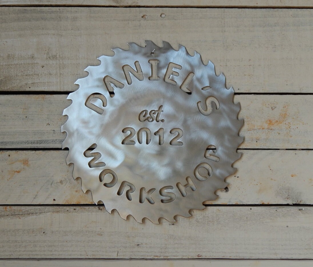 Workshop Sign Established Date Tool Shop Metal Sign Tool - Etsy