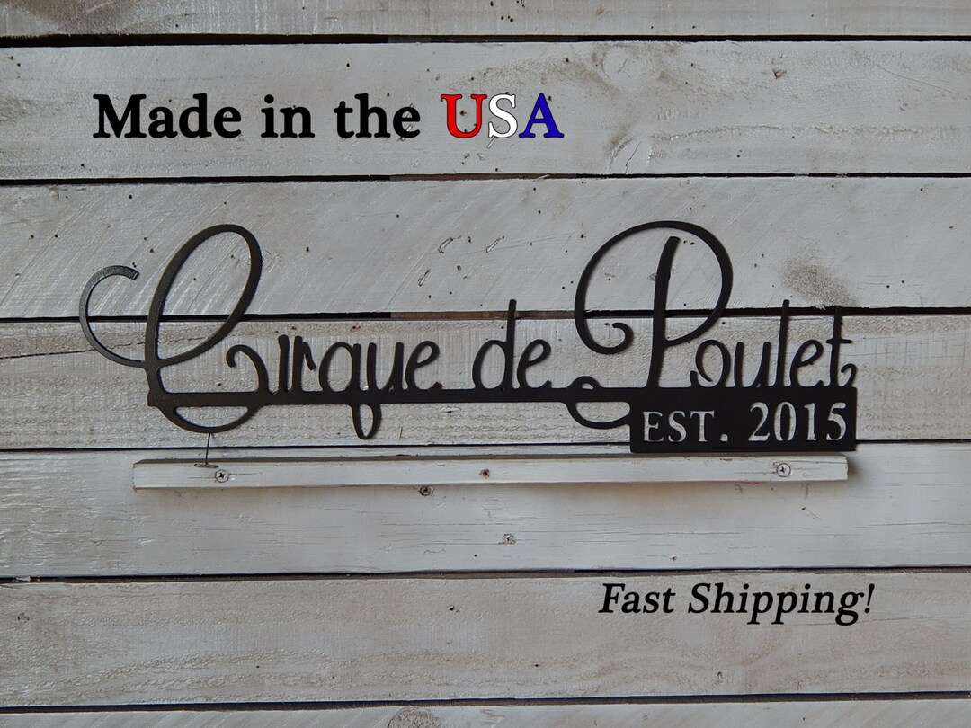 Cirque De Poulet Chicken Coop Sign Established Date Poultry - Etsy