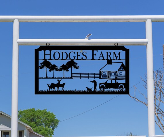 Large Entrance/gate Rectangle Hunting Ranch Sign With Deer and | Etsy