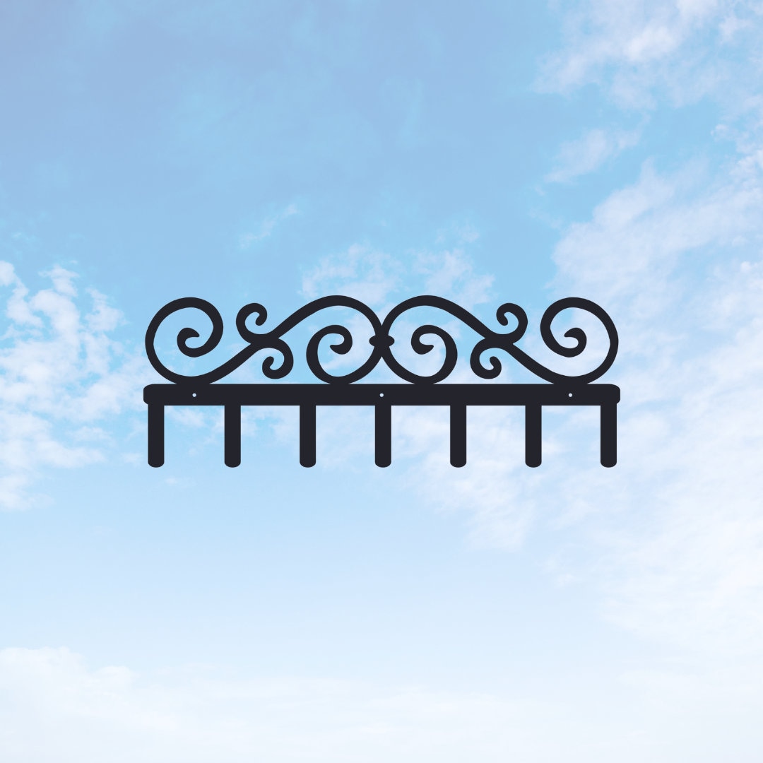 Metal Scroll Coat Rack - Wall Mounted Towel and Hat Hanger | Decorative ...