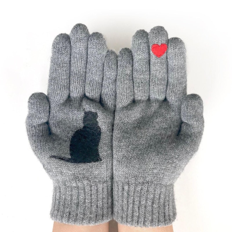 Cozy Wool Cat Mittens - Etsy