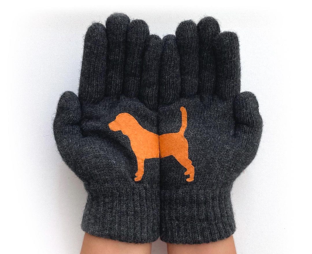 Unique Gloves With Dog in Palm, Handmade Beagle Gift, Cute Doggy ...