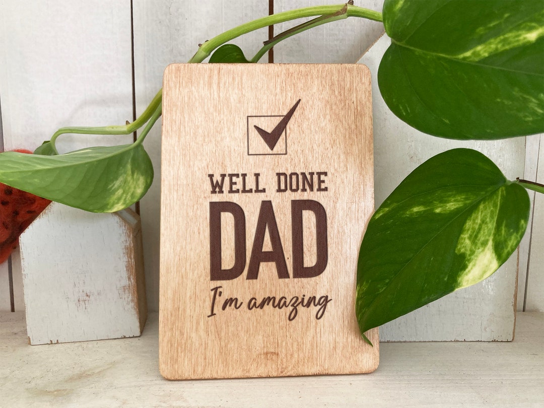 Father's Day Gift, Funny Dad Greeting Card, Handmade Gift for Dad ...
