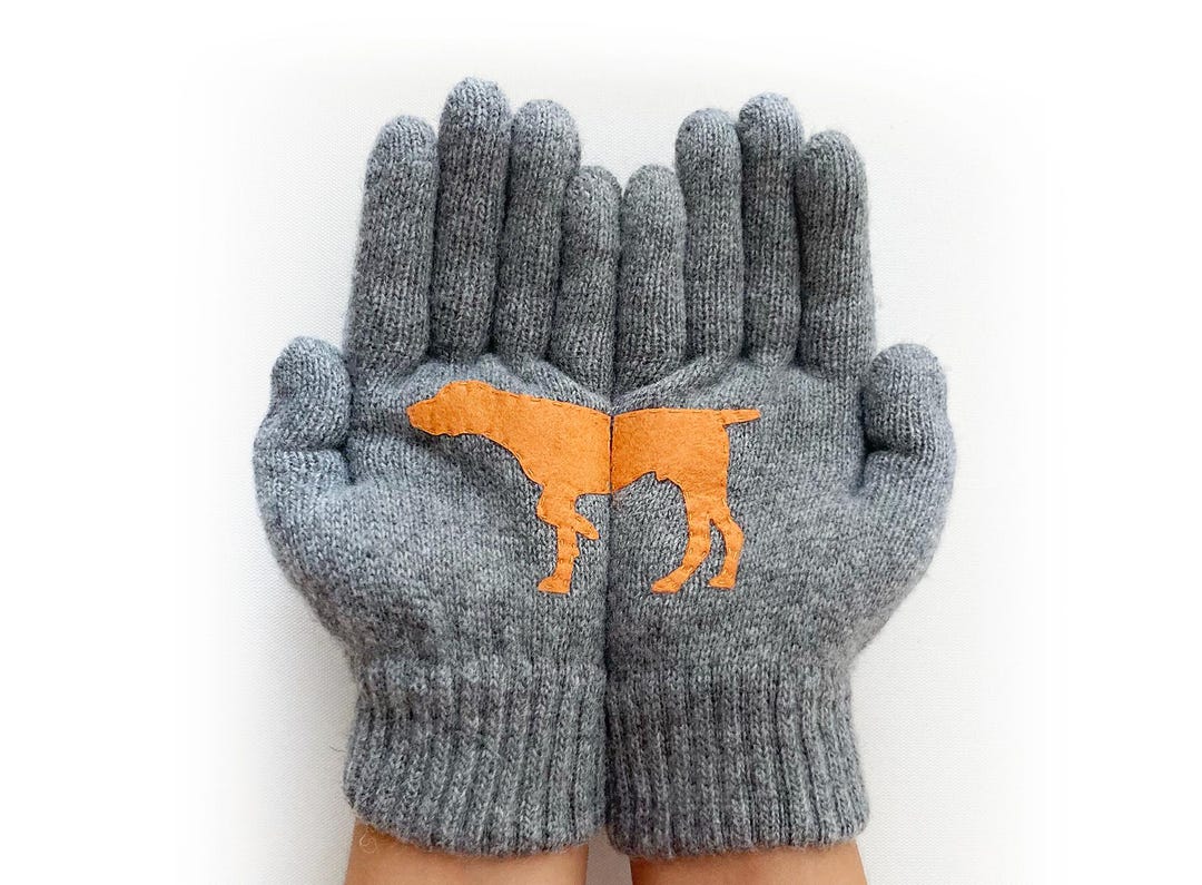 Handmade Pointing Dog Mittens: Tan Wool Winter Gloves - Etsy