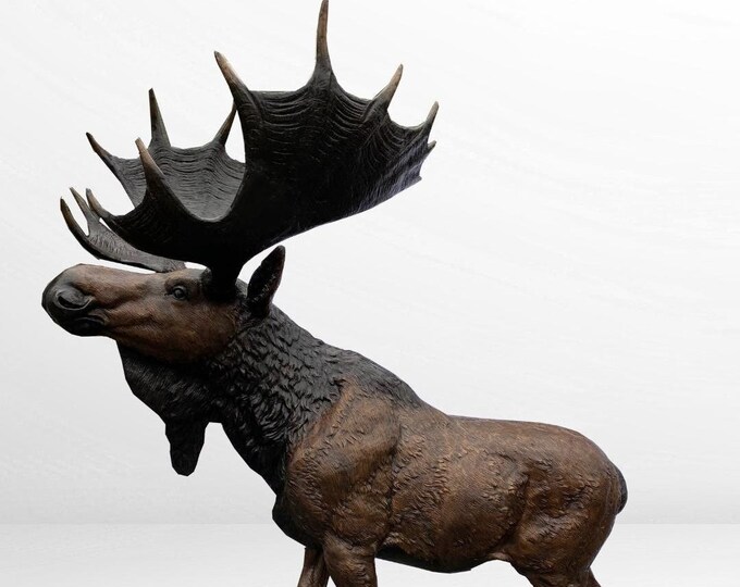 96"h Moose, Lifesize Pure American Lost Wax Bronze Casting - Etsy