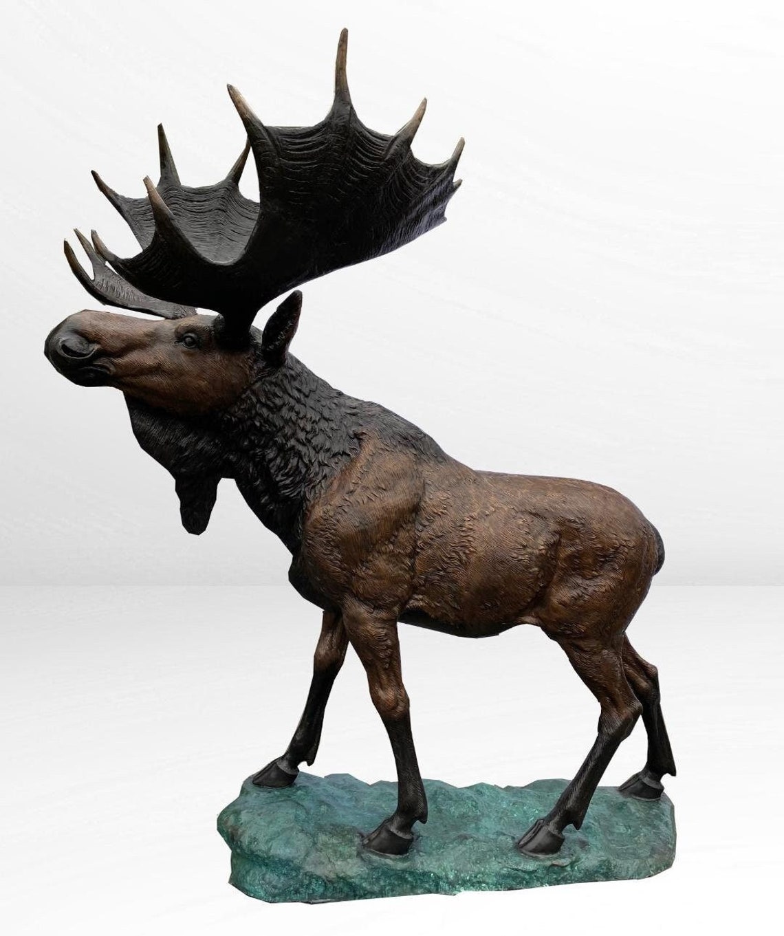 96"h Moose, Lifesize Pure American Lost Wax Bronze Casting - Etsy
