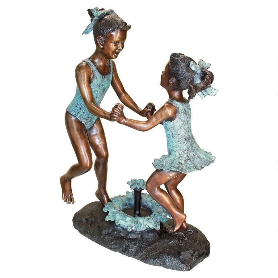 Beach Girls 2 Lost Wax Bronze Statue Sculptural Fountain - Etsy