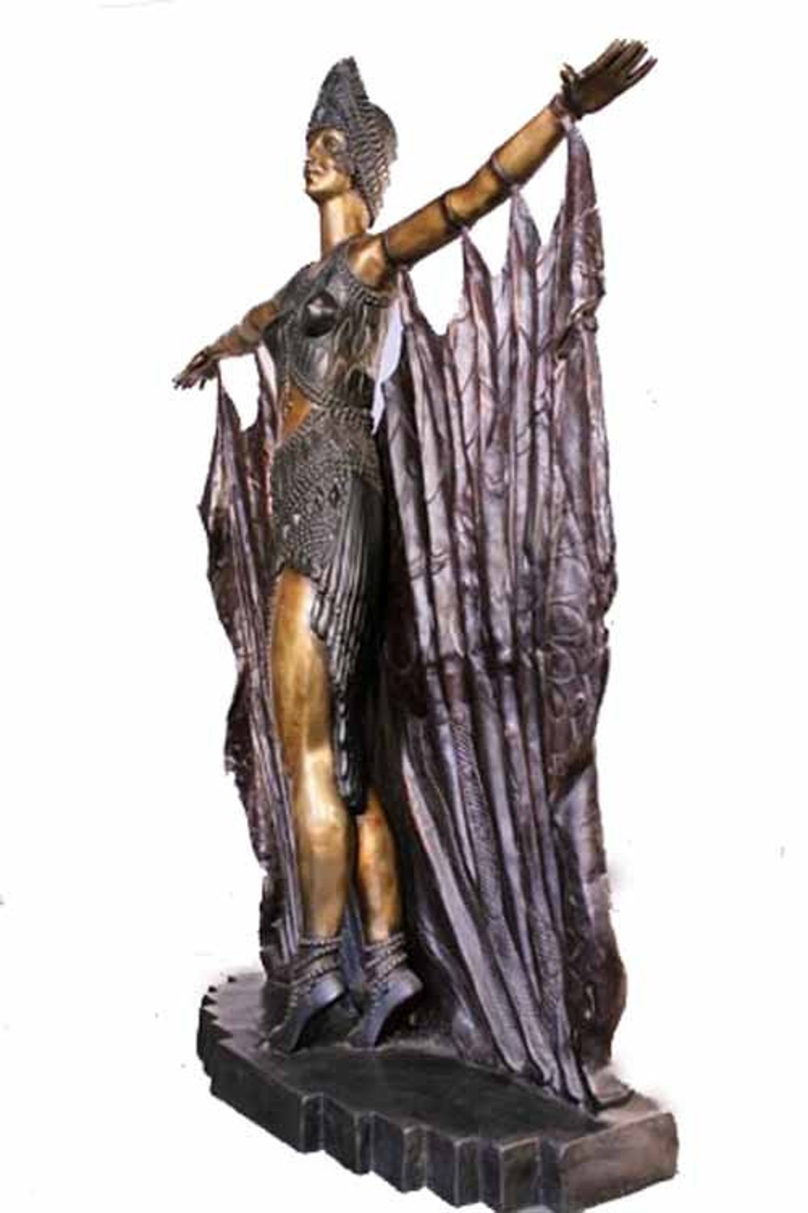 Queen Semiramis Life Size Art Deco Lost Wax Bronze Sculpture Statue by ...