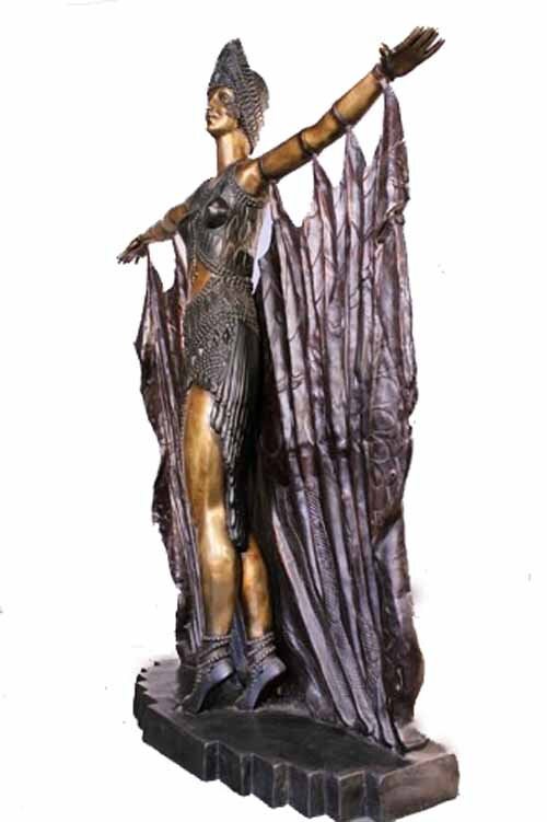 Queen Semiramis Life Size Art Deco Lost Wax Bronze Sculpture Statue by ...