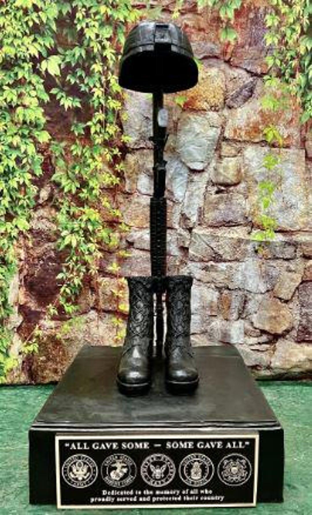 New Era Five Emblem Fallen Soldier Bronze Memorial Monument - Etsy