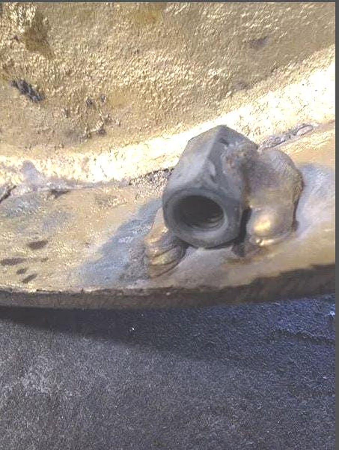 Mounting Nuts, Bolts Welded Under Our Large Bronzes for Permanent ...