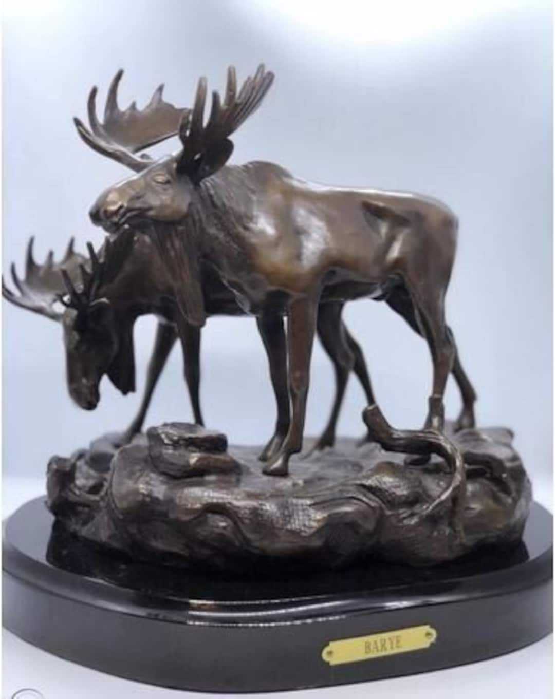 Moose, Pure American Lost Wax Bronze Casting Signed A. Barye - Etsy
