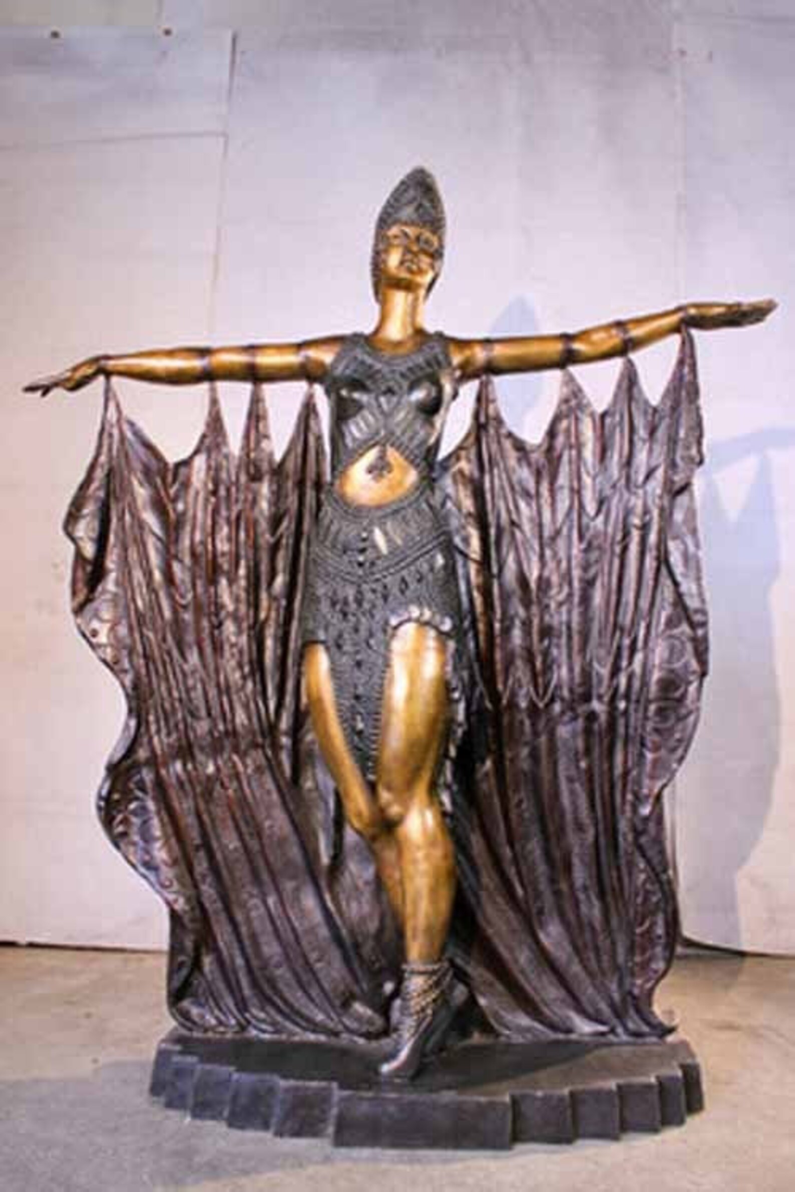 Queen Semiramis Life Size Art Deco Lost Wax Bronze Sculpture Statue by ...