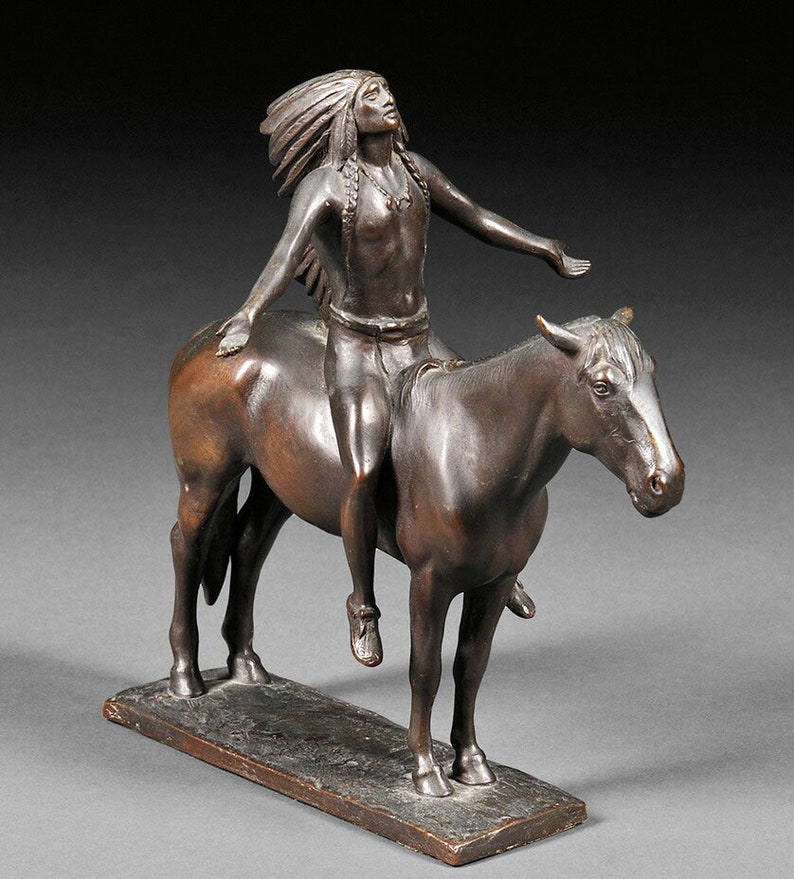 Appeal to the Great Spirit Finest Lost Wax Bronze Statue Sculpture ...
