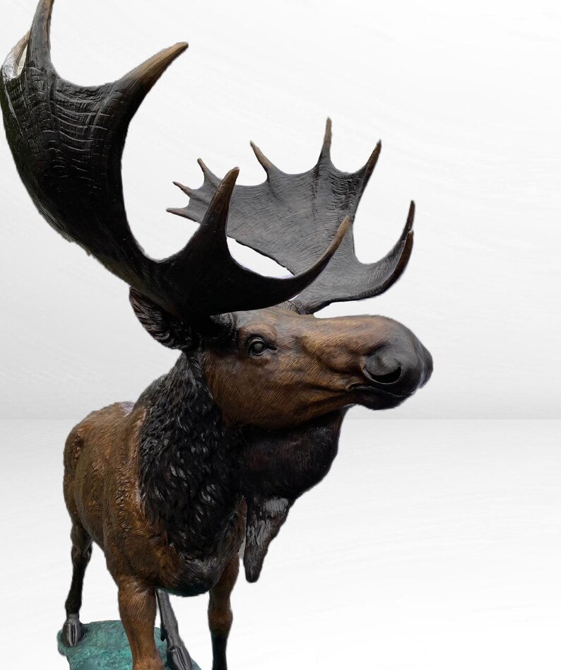 96"h Moose, Lifesize Pure American Lost Wax Bronze Casting - Etsy