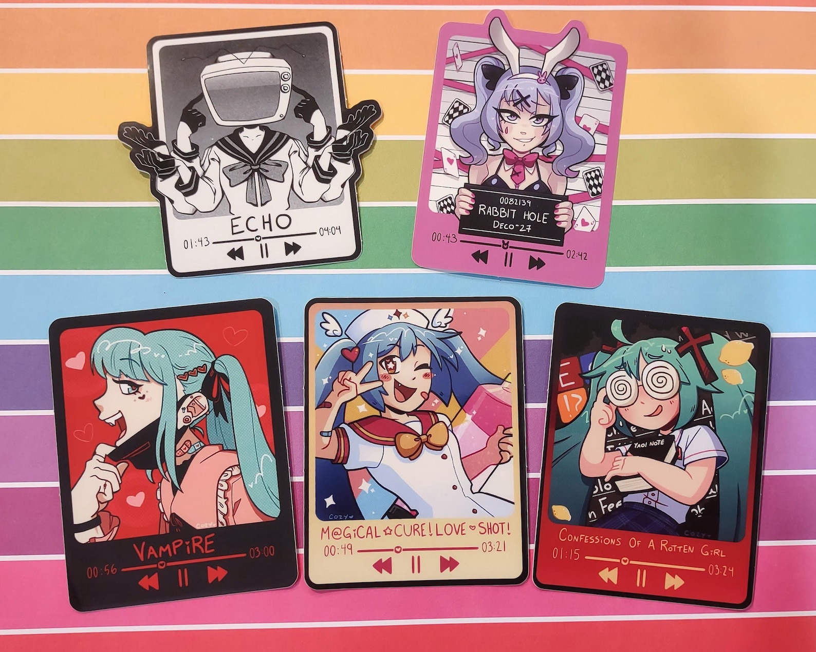 Iconic Vocaloid Songs Series - 3 Inch Waterproof Weatherproof Music ...