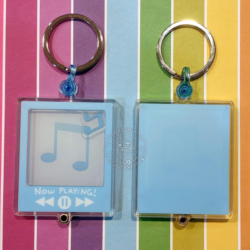 Customizable "now Playing" Music Player 3 Inch Acrylic Shaker Keychain ...