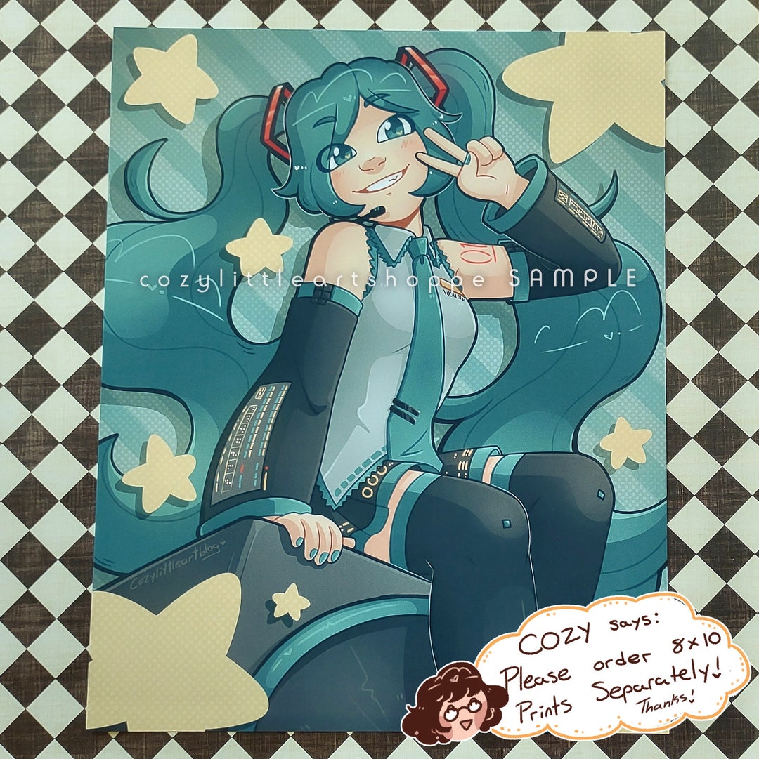 Digital Diva Hatsune Miku 8 X 10 Inch Matte Wall Art Print - Etsy