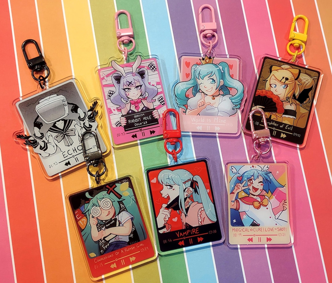 Music Player Vocaloid Acrylic Charms - 2.5 Inch Double-sided Keychains ...