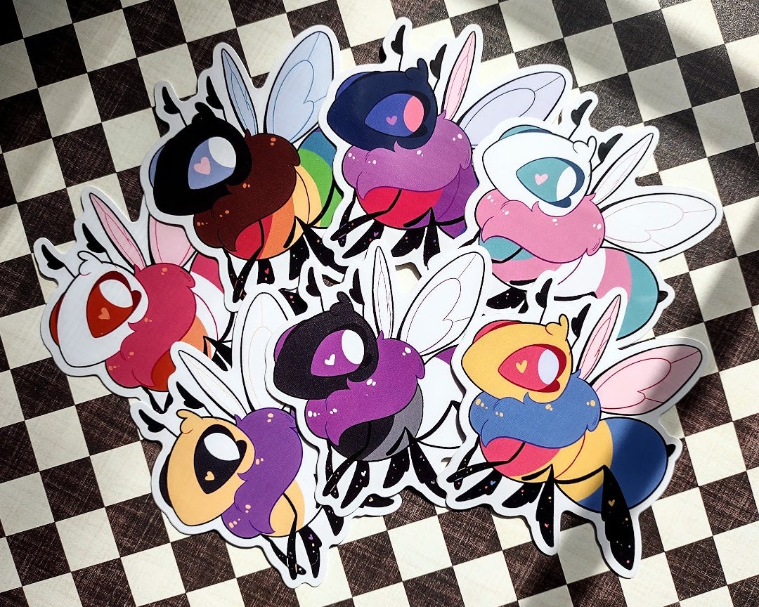 Last Chance! - Pride Bees! 3 Inch Water-resistant Stickers || LGBT ...