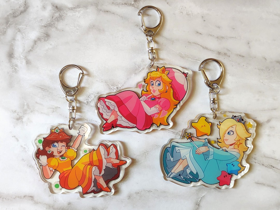 Limited! Video Game Princesses 2.5 Inch Acrylic Charm Keychains - Etsy