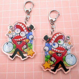 Pomni, Jax, and Caine 2.5 Inch Acrylic Charm Keychains (the Amazing ...