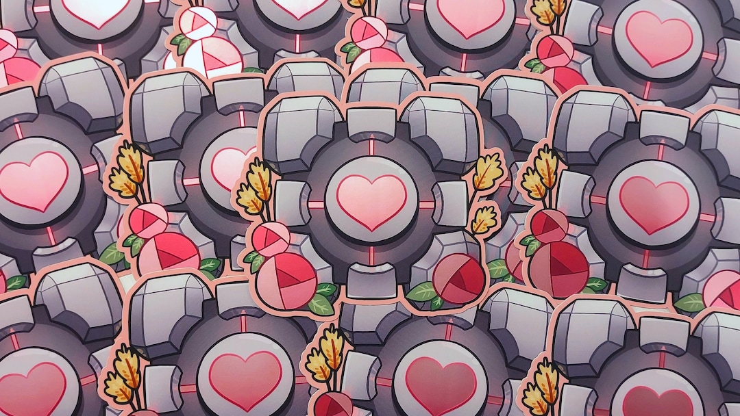 Portal Holographic Weighted Companion Cube 3 Inch Weather/waterproof ...