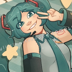 Digital Diva Hatsune Miku 8 X 10 Inch Matte Wall Art Print - Etsy