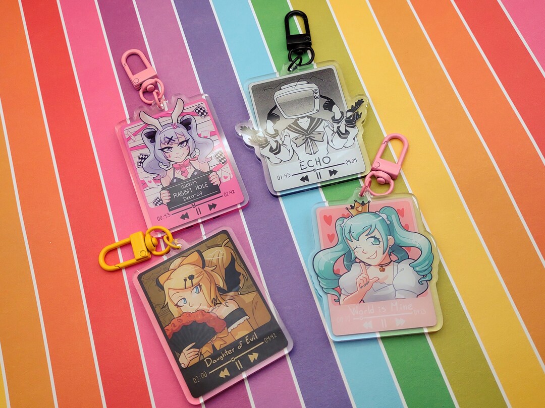 Music Player Vocaloid Acrylic Charms - 2.5 Inch Double-sided Keychains ...