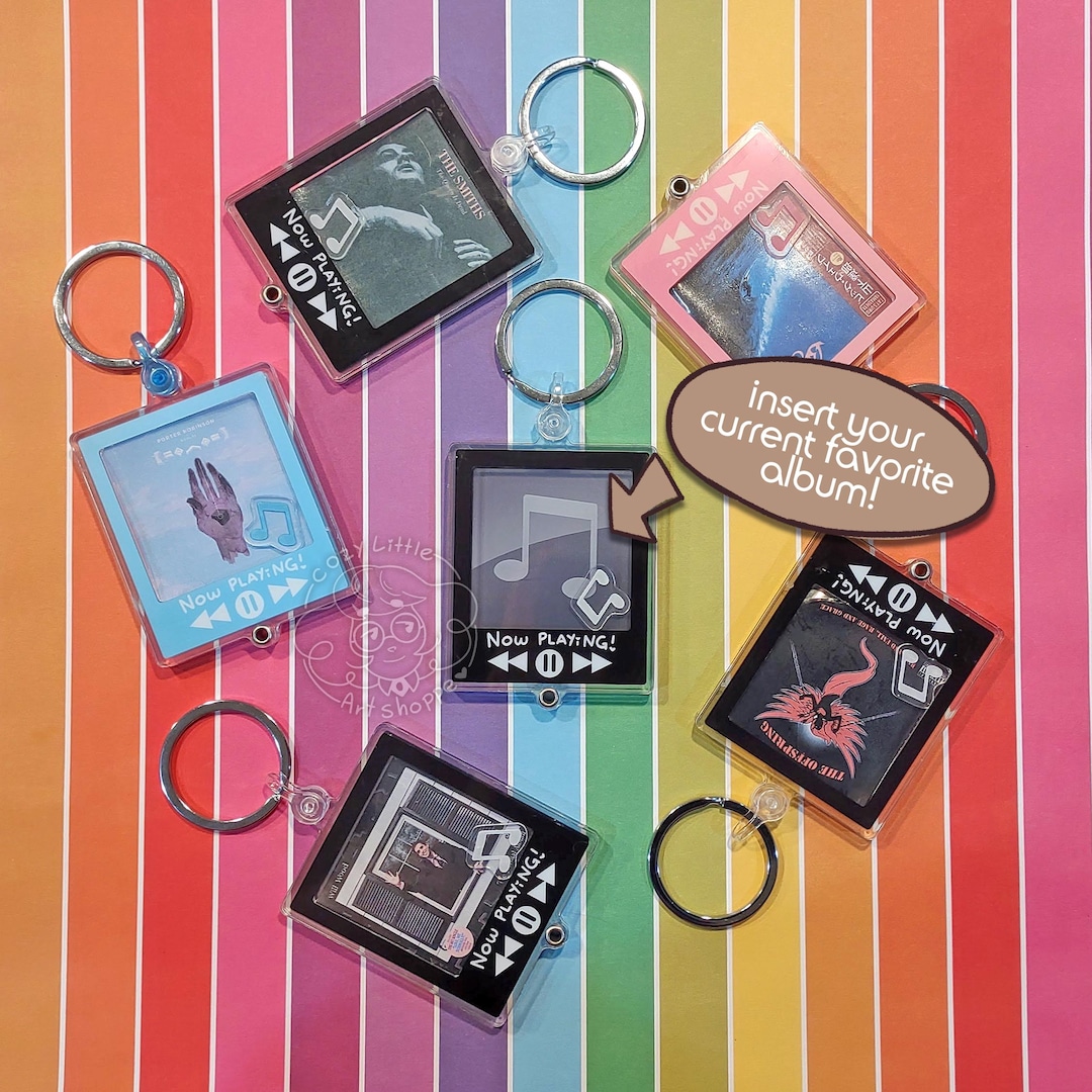 Customizable "now Playing" Music Player 3 Inch Acrylic Shaker Keychain ...