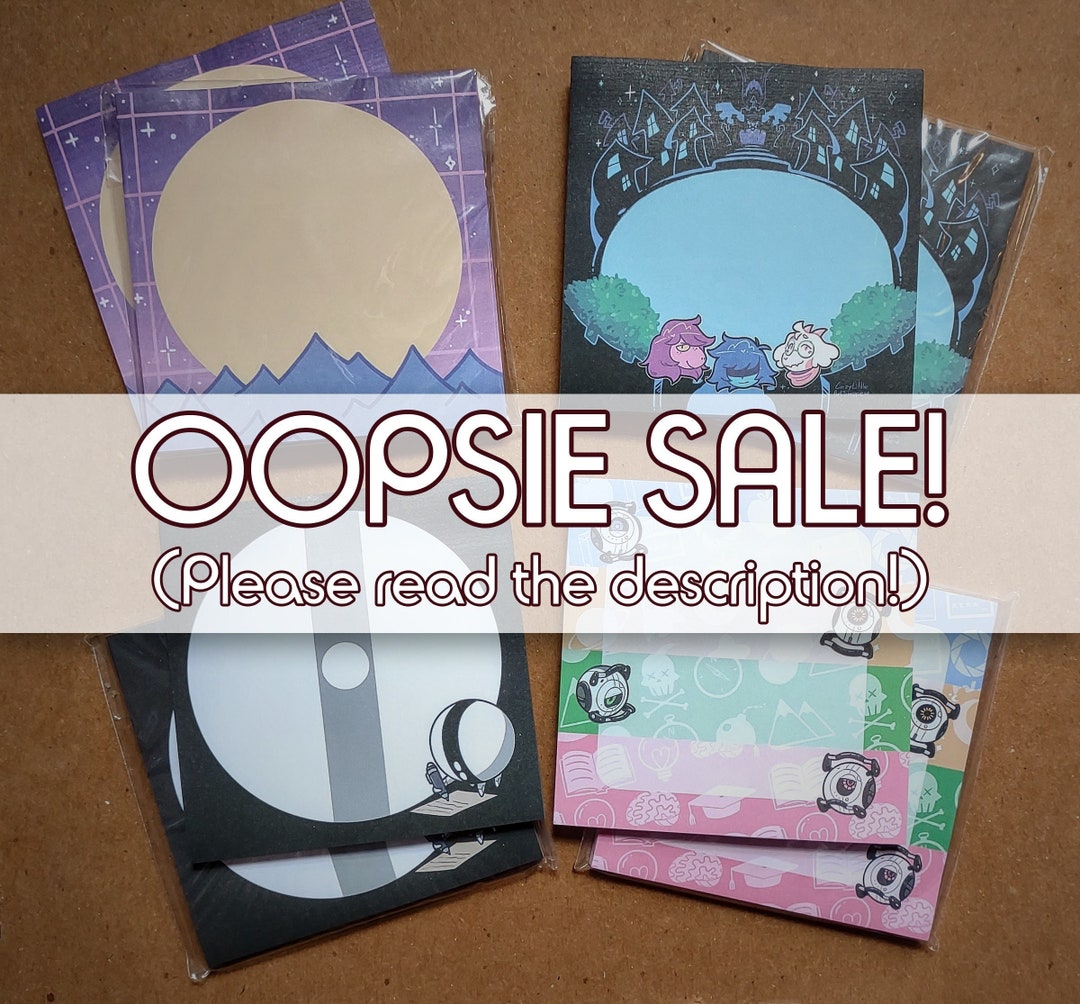 OOPSIE SALE (read Description!) - 3 X 3 Inch Notepads (little to No ...