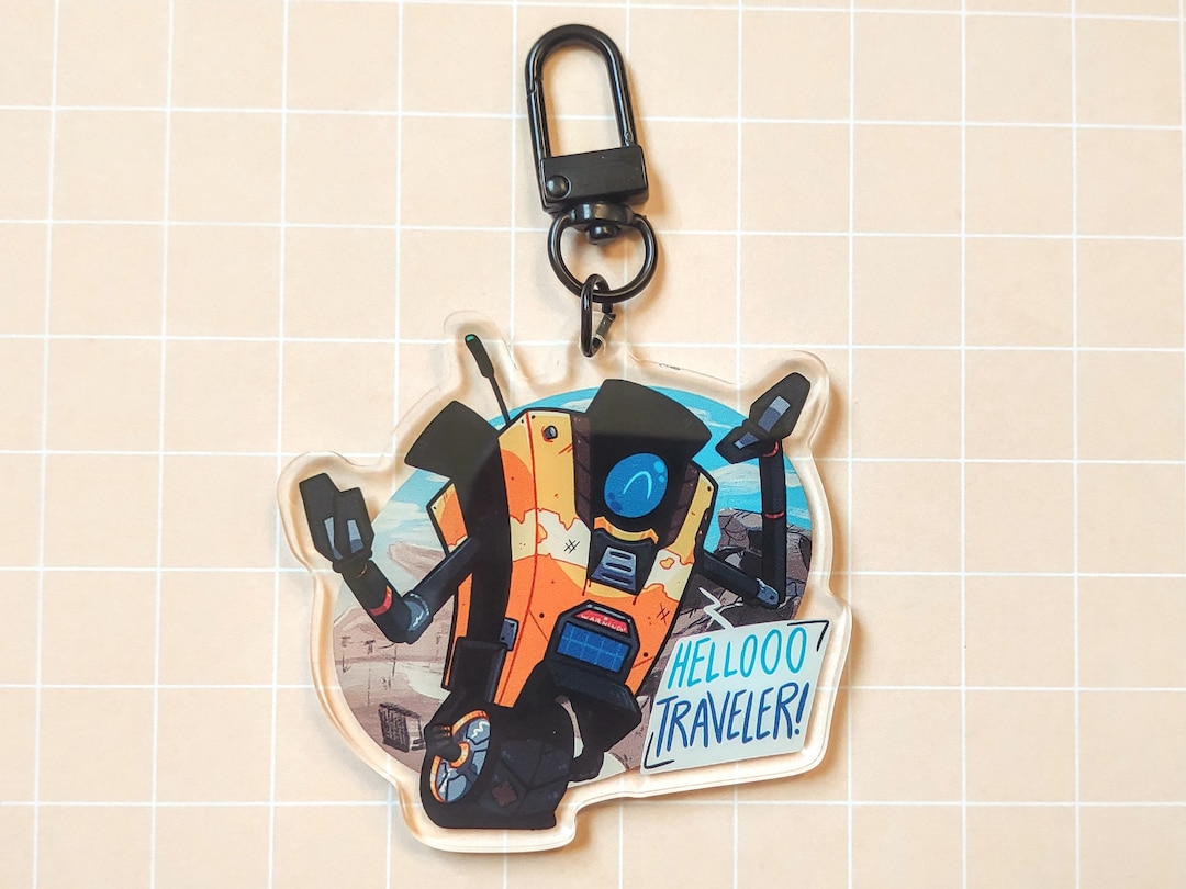 CL4P-TP (claptrap) 2.5 Inch Acrylic Charm Keychain - Etsy