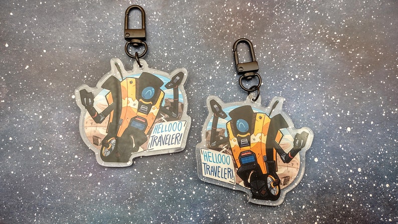 CL4P-TP claptrap 2.5 Inch Acrylic Charm Keychain - Etsy
