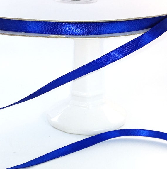 Royal Blue 1/4 Solid Satin Ribbon 100 Yards | Etsy