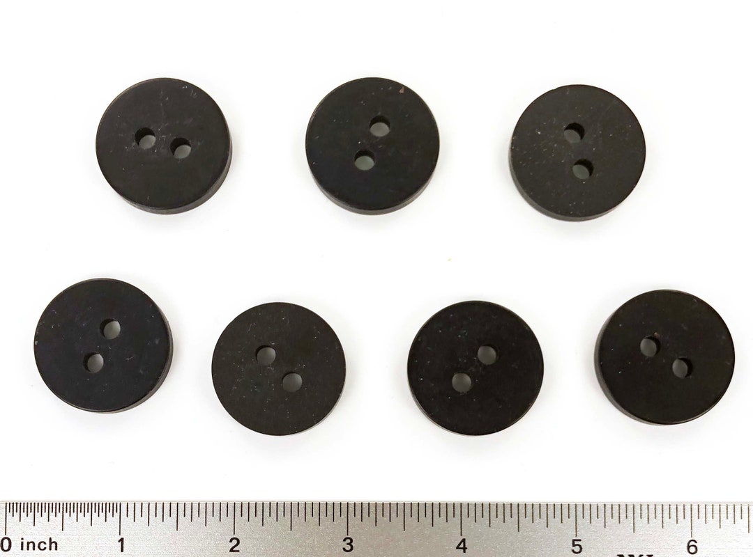 10 Large Thick Black Buttons 1 3/16" Inch Craft Sewing - Etsy