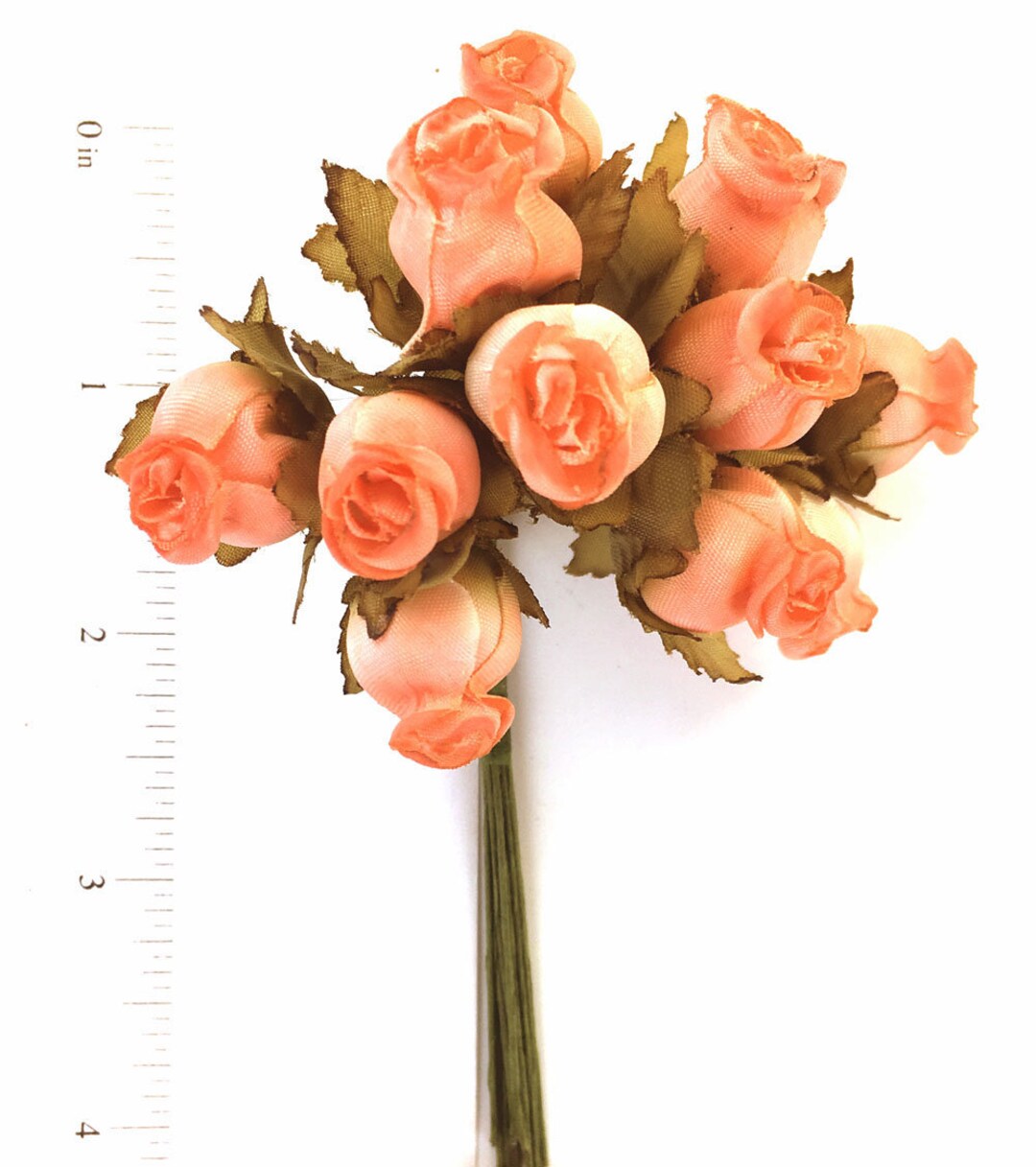 72 Victorian Victorian Peach Poly Roses Wedding Decorations Mini Craft ...