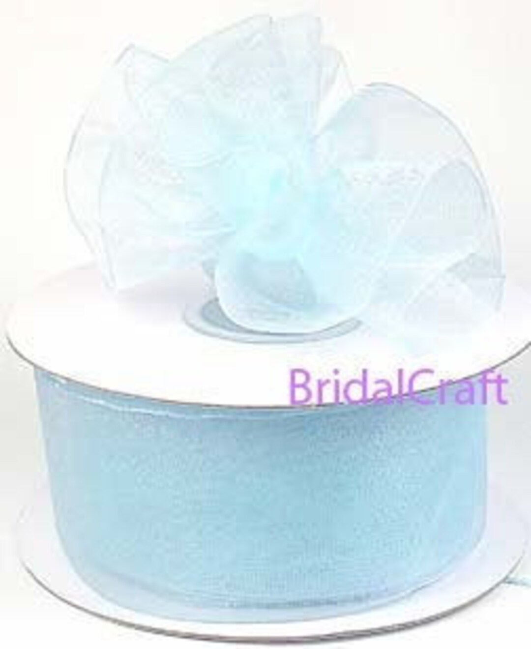 Light Blue Organza 1.5 38mm Pull String Ribbon Ruffled - Etsy
