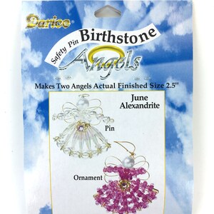 Angel Ornament Kit Safety Pin Beaded Birthstone - Etsy