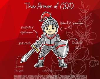 Armor of God Kids Printable Ephesians 6 11x14 Digital Download YOU ...