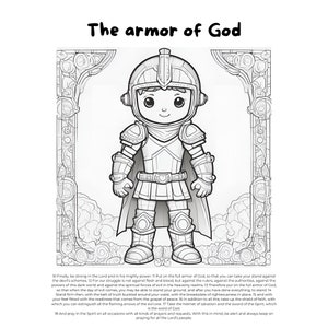 Armor of God Coloring Page for Kids | Printable Bible Activity ...