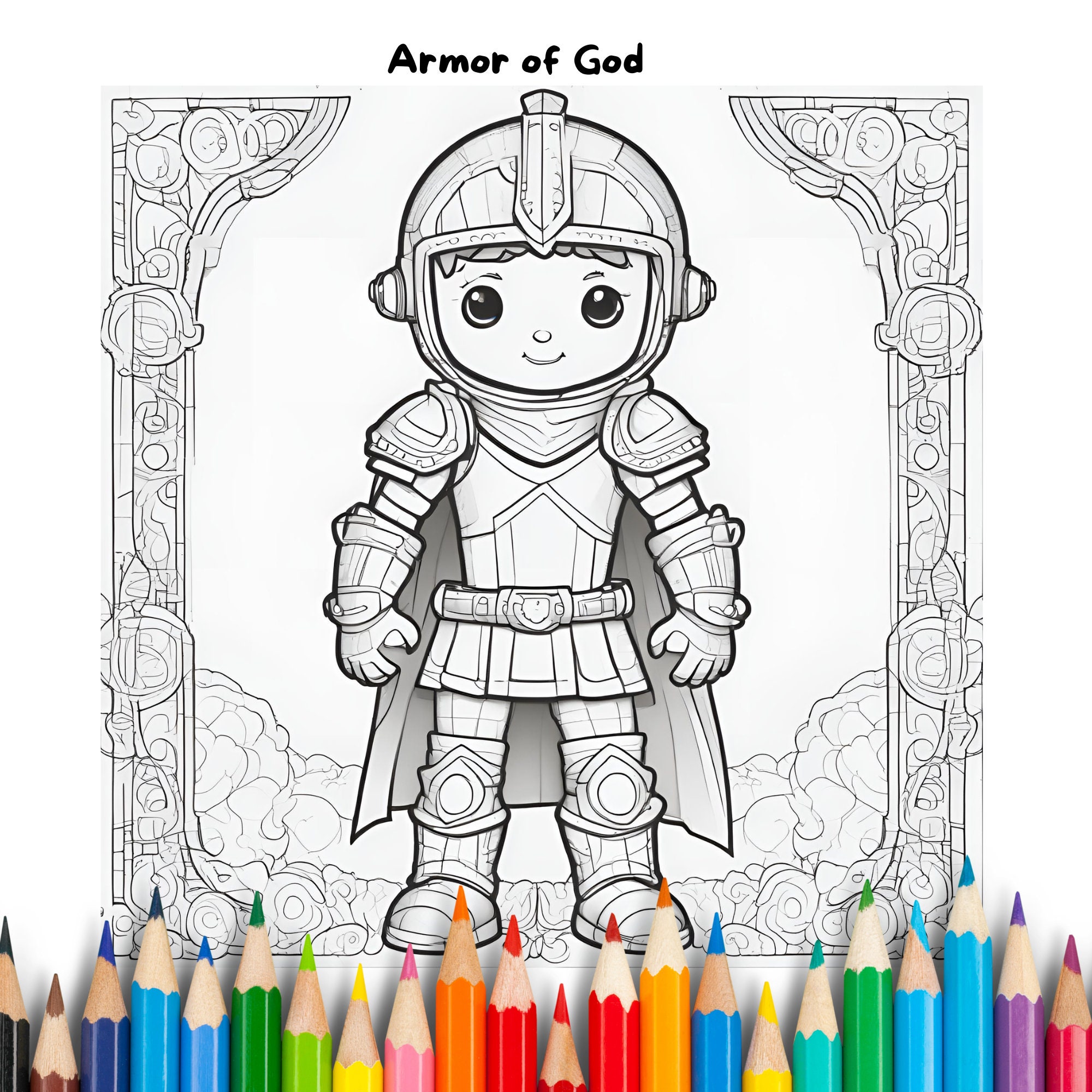 Armor of God Coloring Page for Kids | Printable Bible Activity ...
